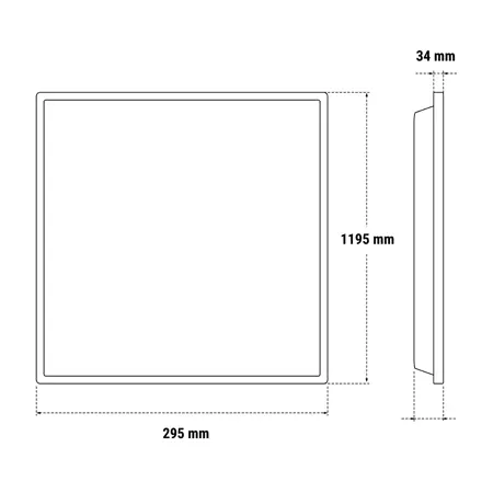 BACKLIGHT LED 36W 30X120 4K Recessed and ceiling