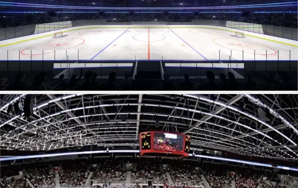 Stadi e palazzetti di hockey su ghiaccio... - Beghelli Stadi e palazzetti di hockey su ghiaccio... - Beghelli