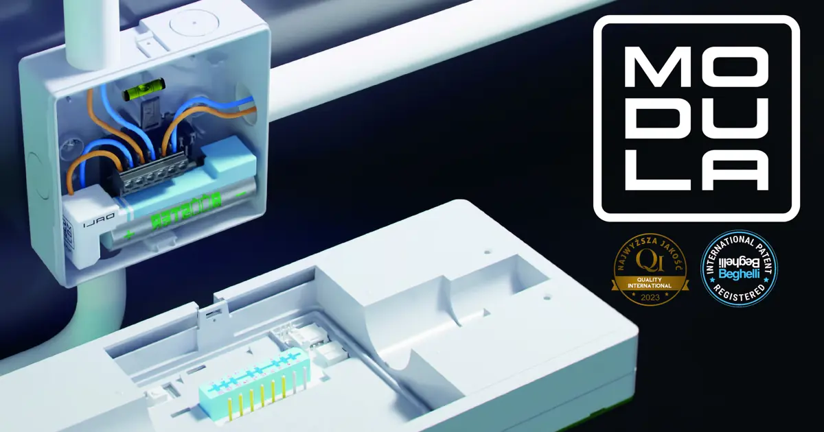 MODULA Beghelli: SYSTEM SZYBKIEGO MONTAŻU